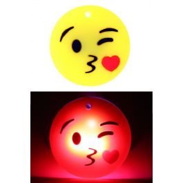 Smiley kusje pin met licht