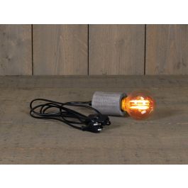 Fitting e27 l3m hout snoer naturel