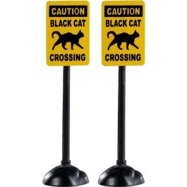 Lemax Scary Road Signs, set van 2