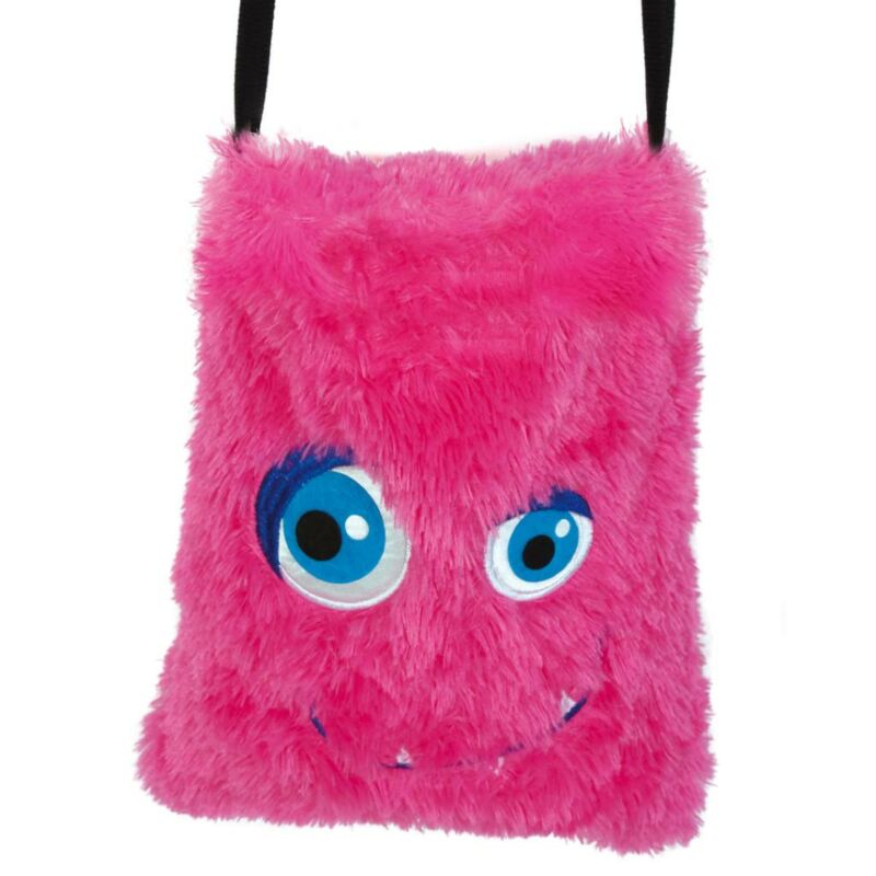 Tas monster roze 30 cm
