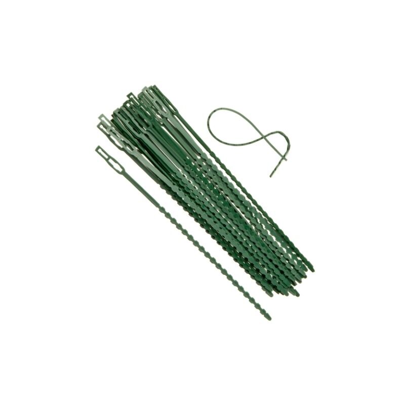 Bindband met Rattenstaartsluiting groen 23 cm set à 30 stuks