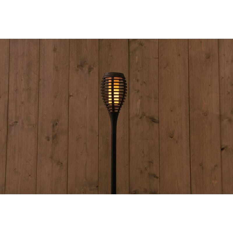 Solar fakkel met vlameffect zwart 61 cm 10 stuks